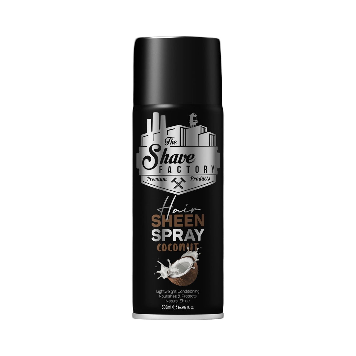 The Shave Factory Coconut Sheen Spray 500ml — MCR Barber Supplies