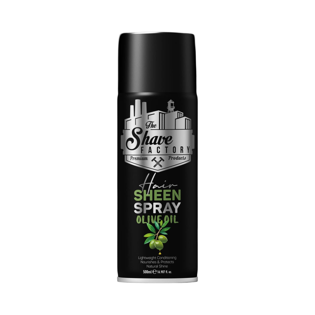 The Shave Factory Olive Oil Sheen Spray 500ml — MCR Barber Supplies