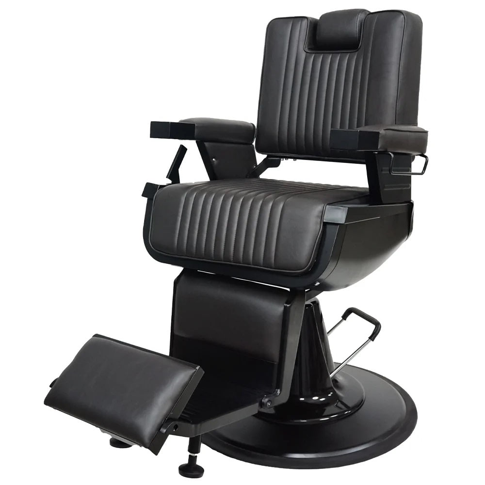 George Mens Barber Chair with Towel Holder & Clipper Hook - Black — MCR ...