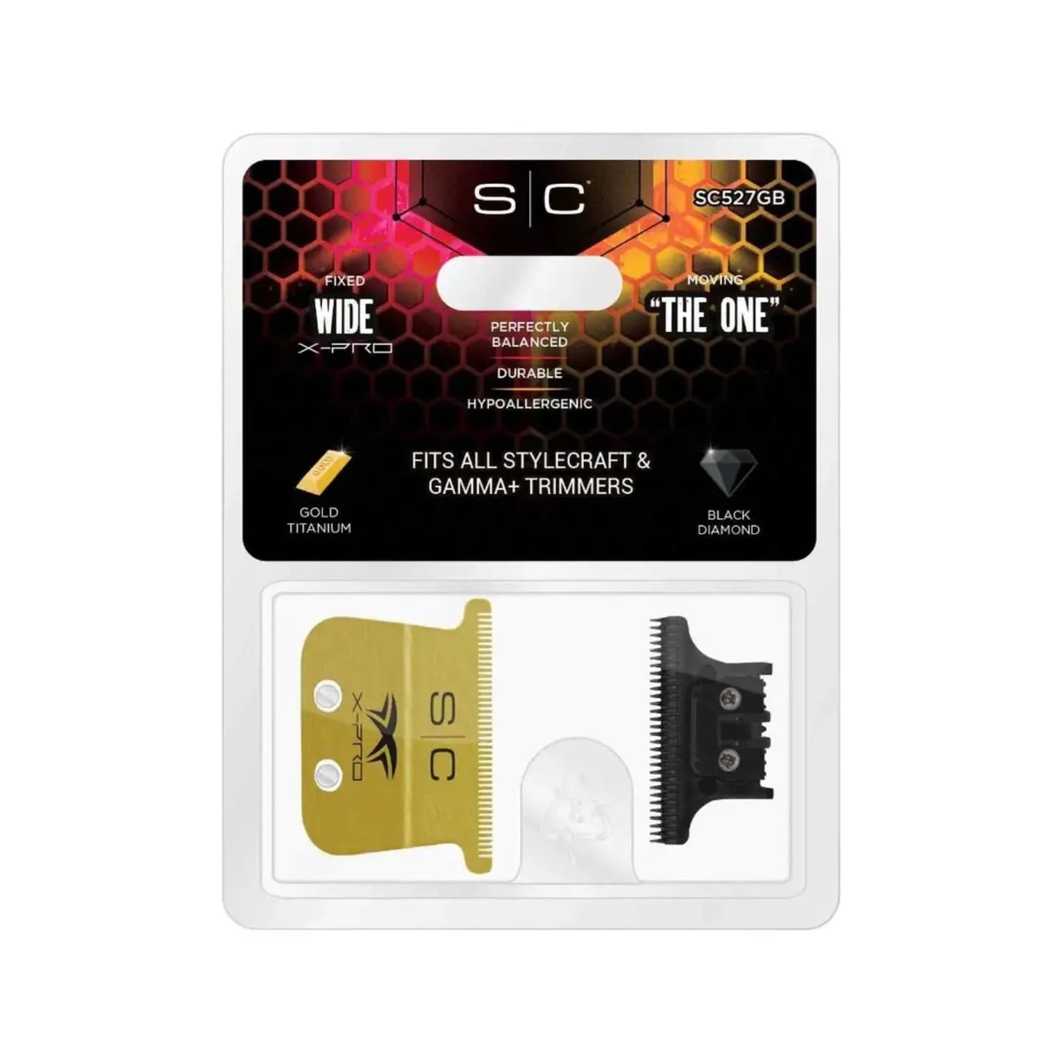 Gamma+ StyleCraft The One Wide X-Pro Saber Trimmer Blade Set — MCR ...