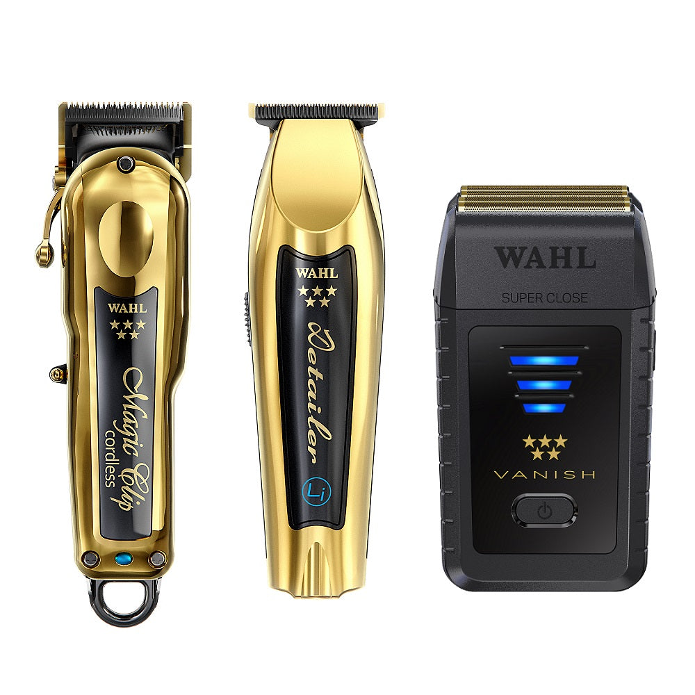 Wahl Gold 5 Star Cordless Magic & Detailer + Vanish Shaver — MCR Barber ...