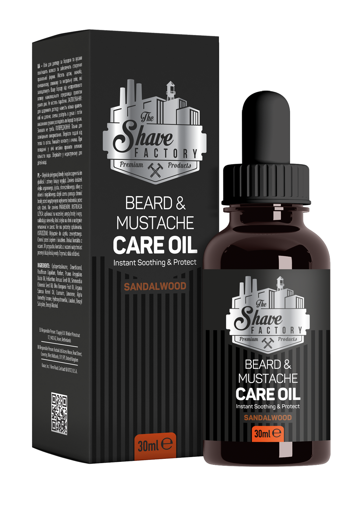 The Shave Factory Beard & Moustache Oil - 30ml — MCR Barber Supplies